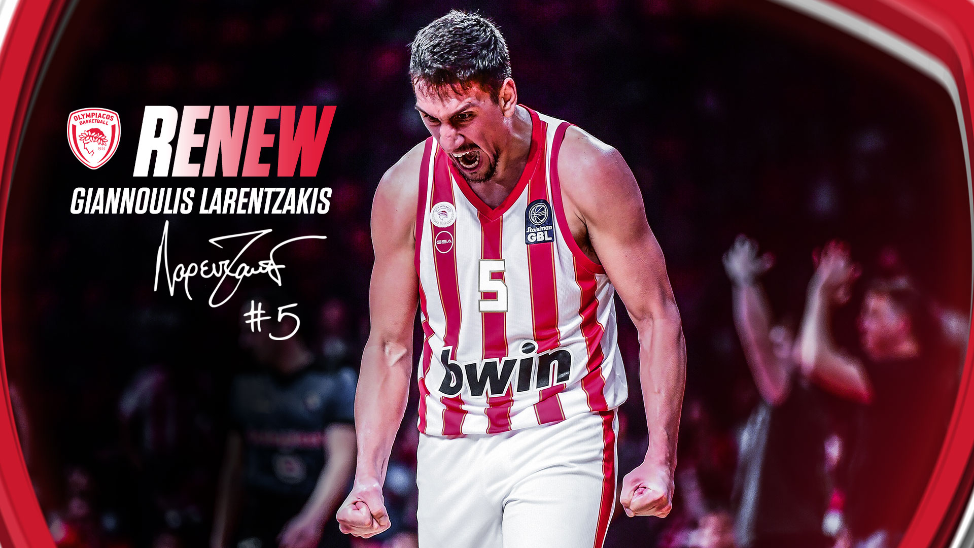 Larentzakis 'anchors' in Piraeus through 2028 - Olympiacos BC